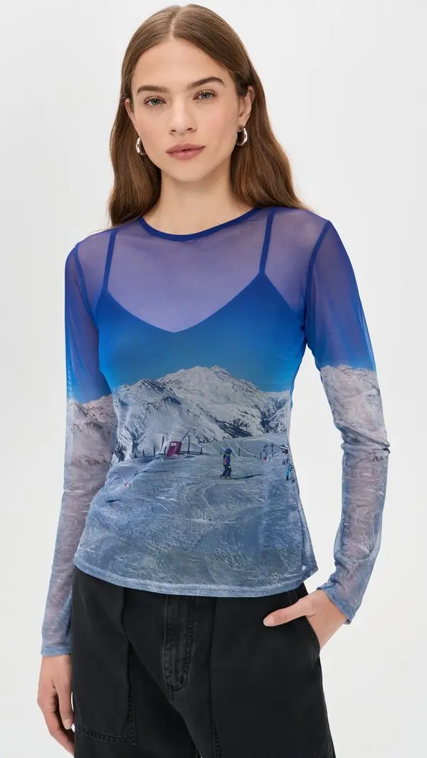 NEVER FULLY DRESSED Ski Slopes Mesh Top