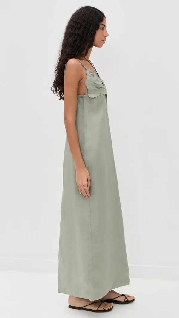 ANCORA Azara Linen Midi Dress