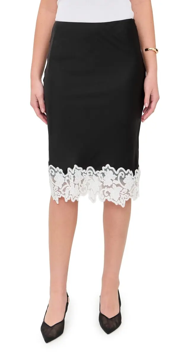 Lioness Anchored Midi Skirt - Noir