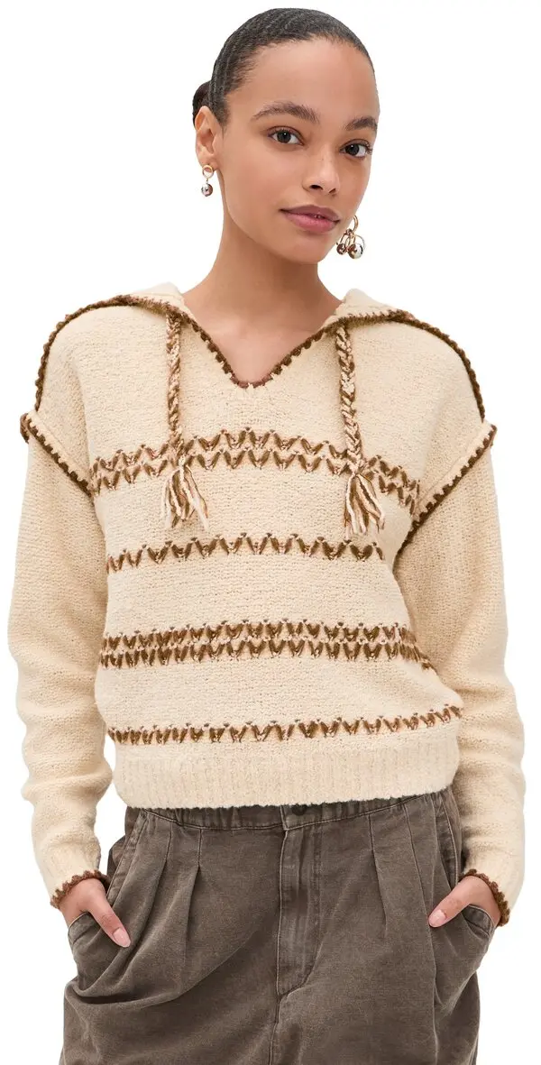 Isabel Marant Étoile Romera Hooded Sweater - Ecru/bronze