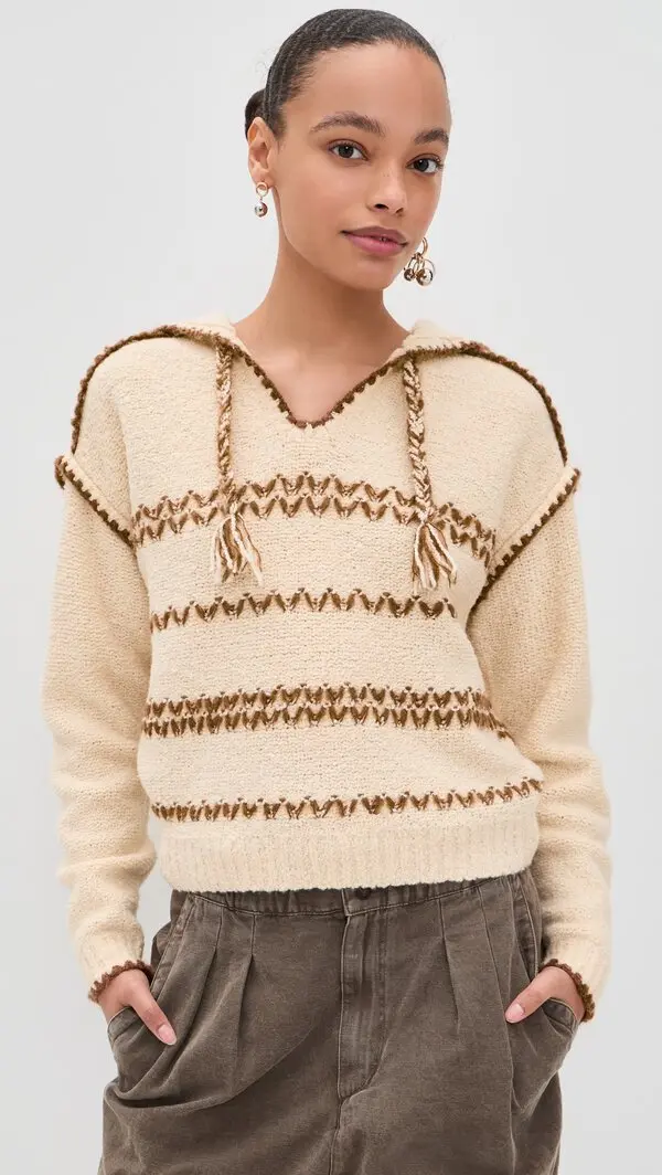 Isabel Marant Étoile Romera Hooded Sweater - Ecru/bronze