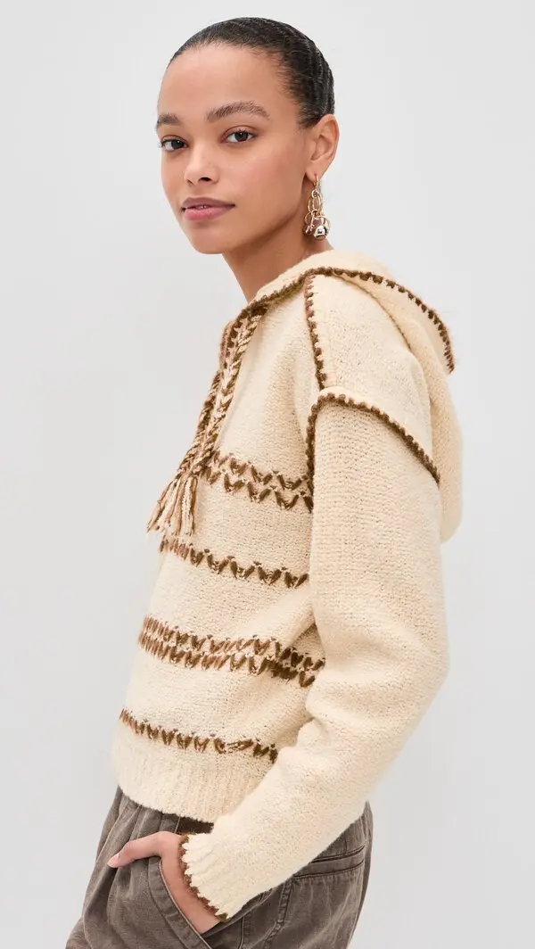 Isabel Marant Étoile Romera Hooded Sweater - Ecru/bronze