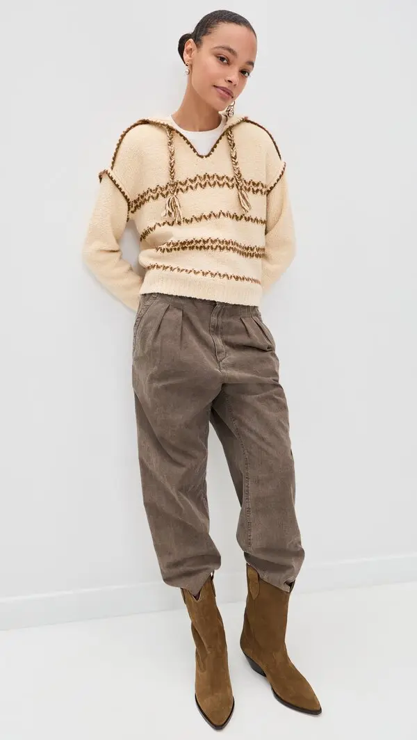 Isabel Marant Étoile Romera Hooded Sweater - Ecru/bronze