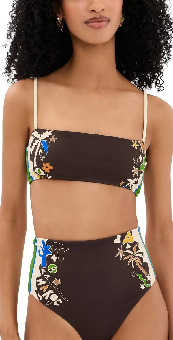 ALEMAIS Maroc Bandeau Bikini Top - Multi