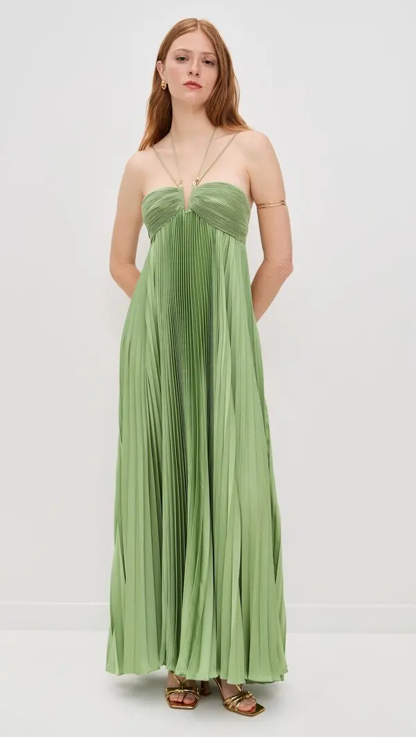 AMUR River Pleated Gown