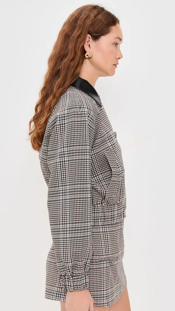LE BOP Winnie Button Jacket - Tan Plaid