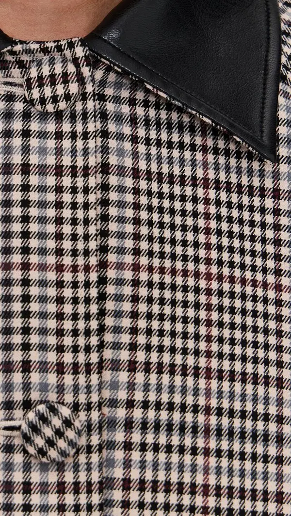 LE BOP Winnie Button Jacket - Tan Plaid