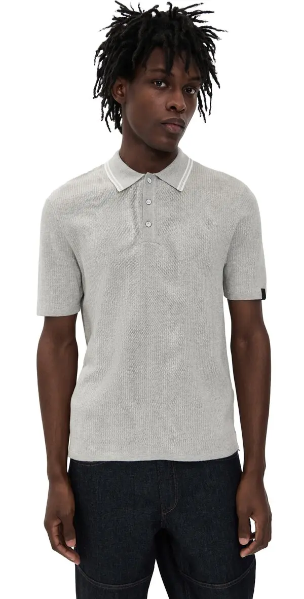 Rag & Bone Harvey Tipped Polo - Hthrg
