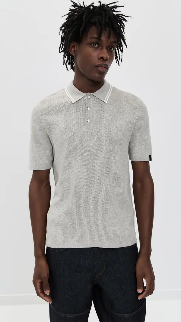 Rag & Bone Harvey Tipped Polo - Hthrg