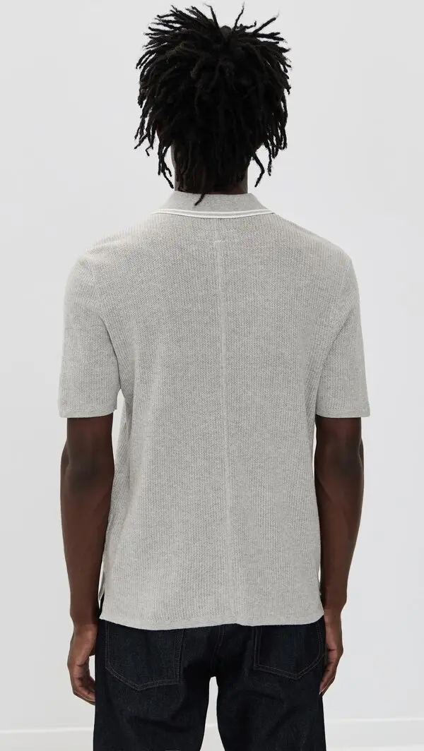 Rag & Bone Harvey Tipped Polo - Hthrg