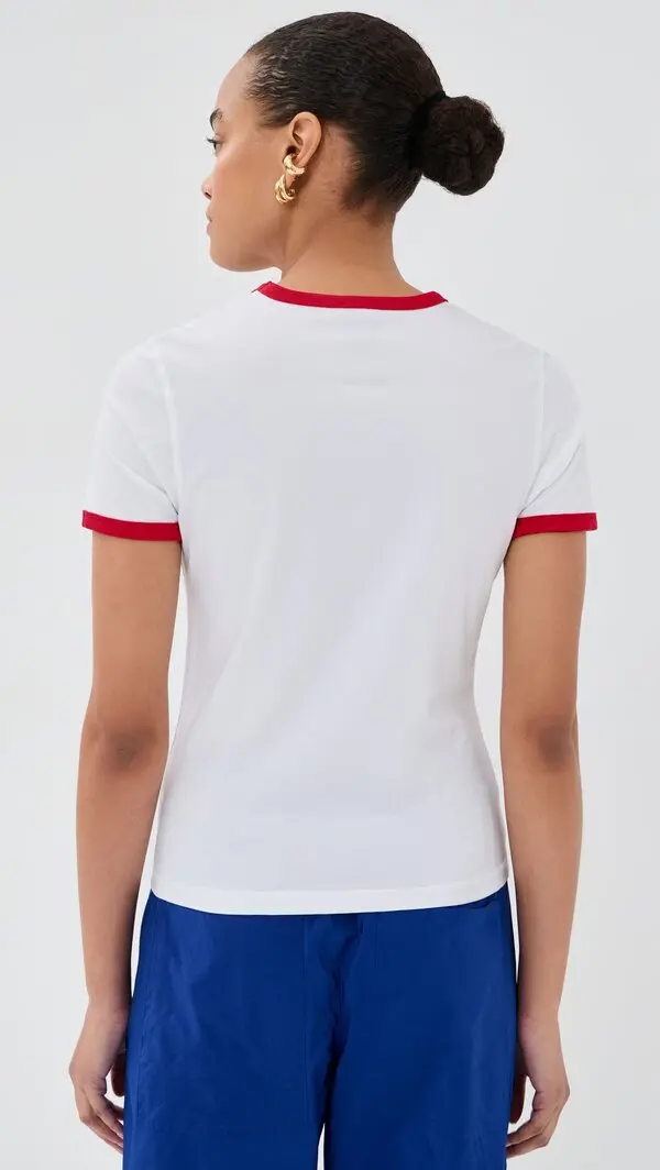 Casablanca Longline Ringer Tee - Innocence Triangle