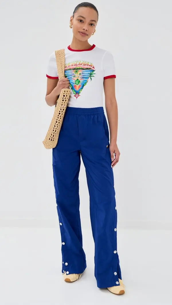Casablanca Longline Ringer Tee - Innocence Triangle
