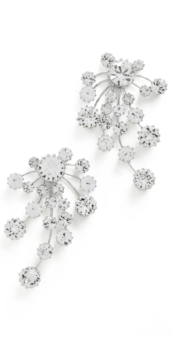 LELET NY Briar Crystal Statement Earrings - Rhodium