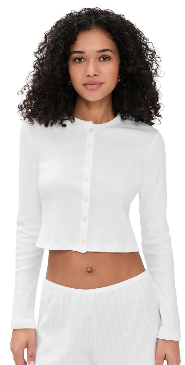 LESET Nando Cardigan - White