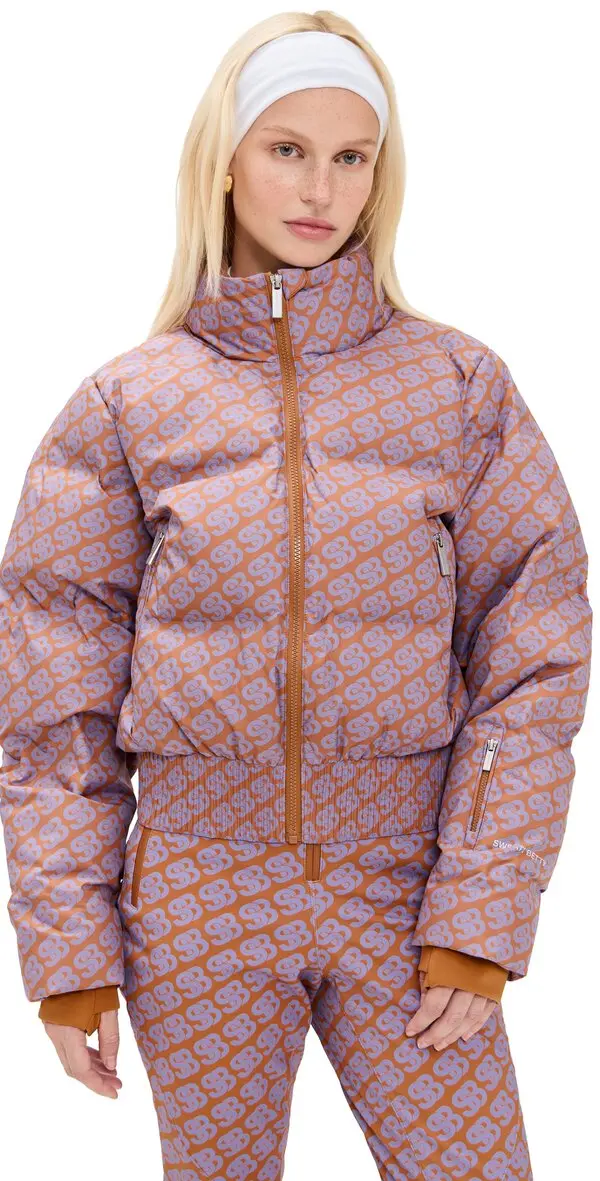Sweaty Betty Printed Cropped Ski Jacket