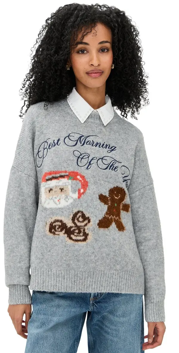 BAILEY ROSE Holiday Graphic Crewneck Sweater