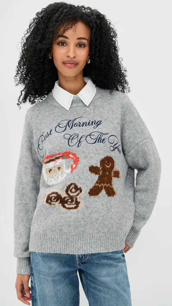 BAILEY ROSE Holiday Graphic Crewneck Sweater