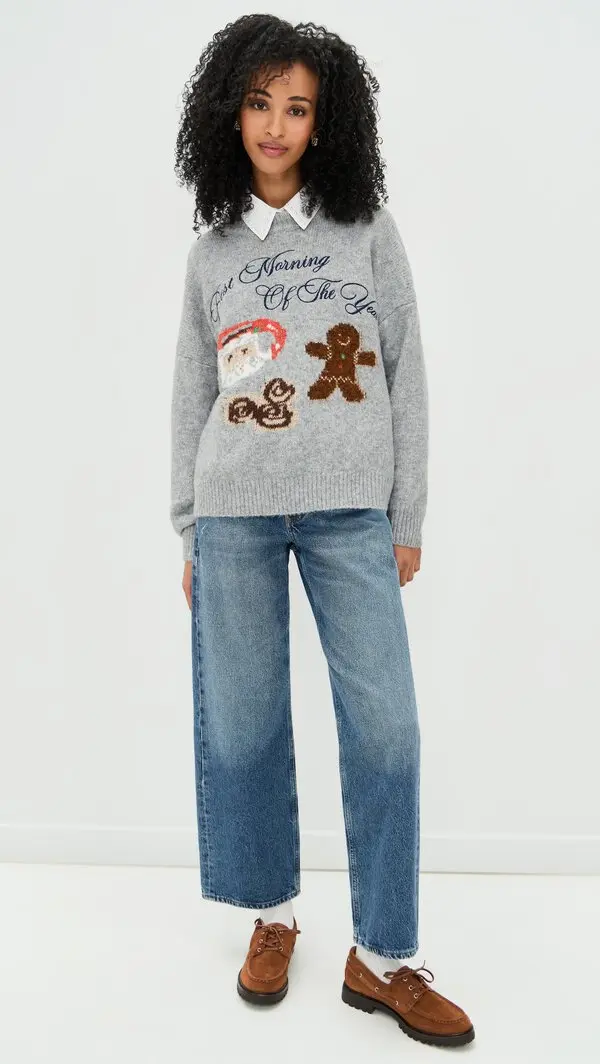 BAILEY ROSE Holiday Graphic Crewneck Sweater