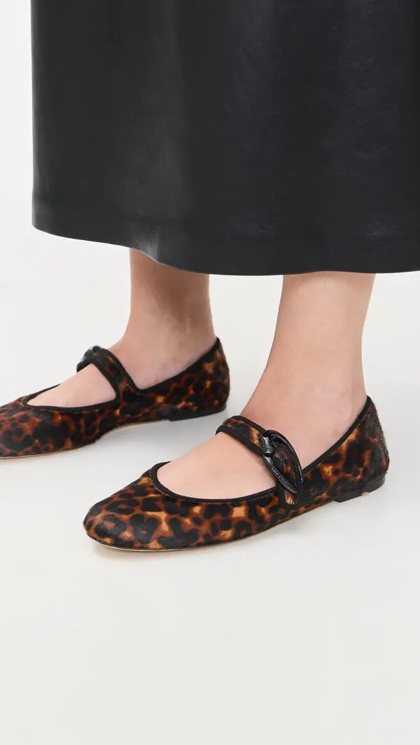Larroude Verona Leopard Ballet Flats