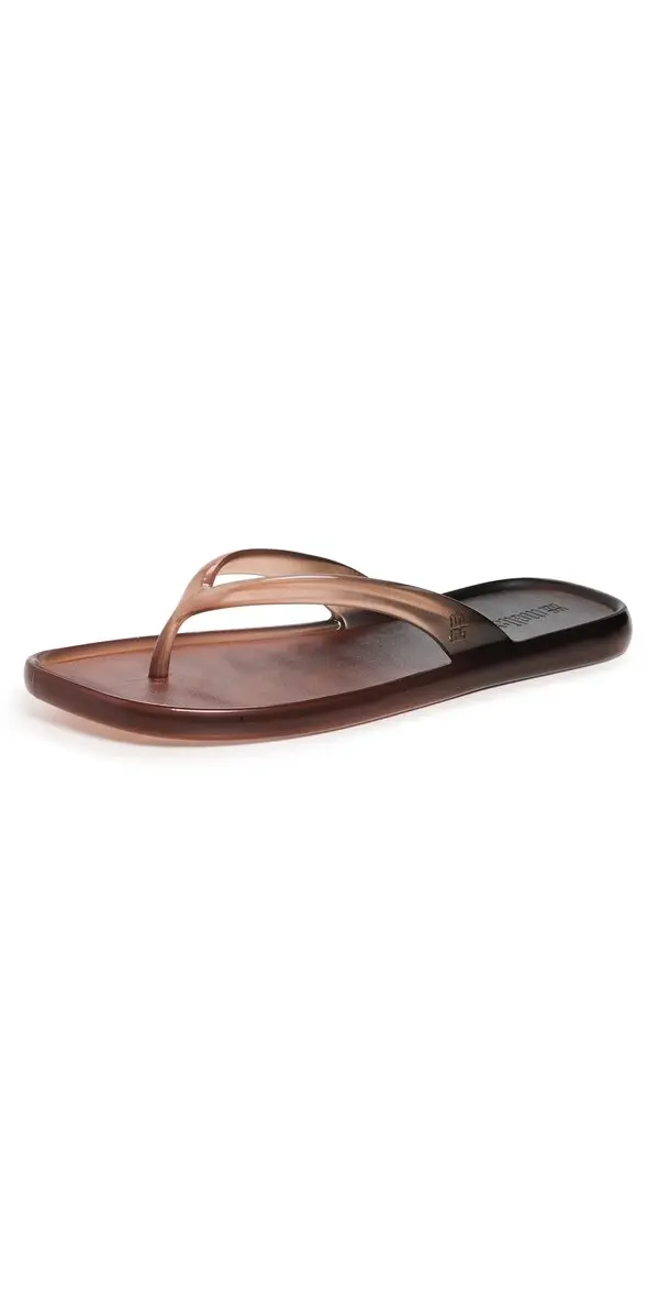 Melissa Beachwear Flip Flops - Brown/black