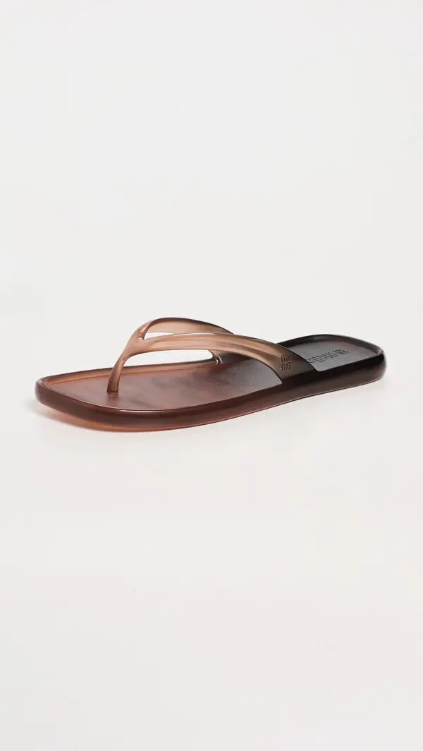 Melissa Beachwear Flip Flops - Brown/black