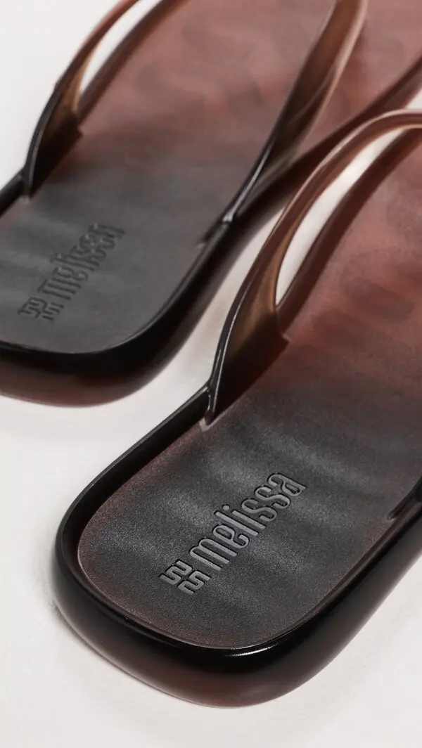 Melissa Beachwear Flip Flops - Brown/black