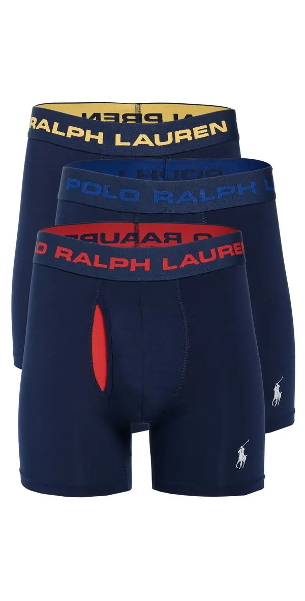 Polo Ralph Lauren Perfect Pouch Modal Boxer Briefs 3 Pack - Cruise Navy