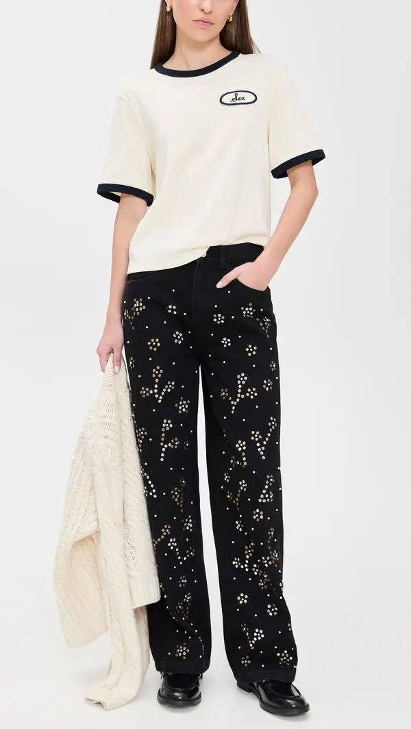 Sea Etta Denim Studded Jeans