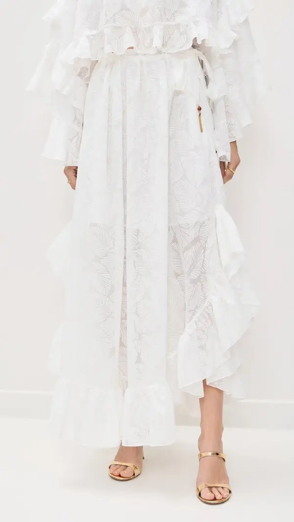 Zimmermann Daylight Ruffle Skirt - Ivory