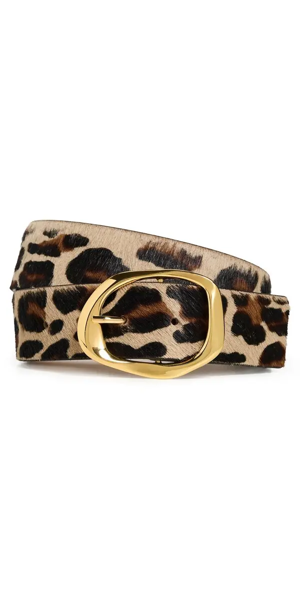 B-low The Belt Edmond Mini Calf Hair Belt - Leopard/gold