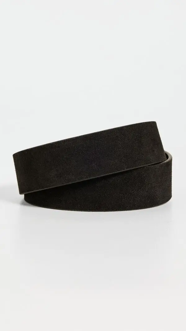 FAVORITE DAUGHTER Suede Jean Belt - Black/antique Brass