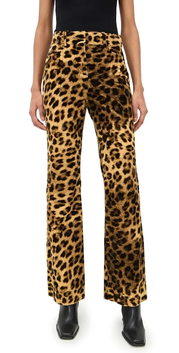 Ba&sh Brent Leopard Print Pants - Naturel