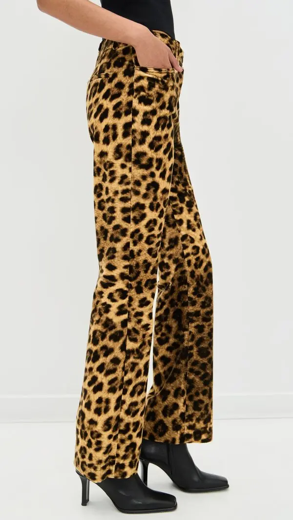 Ba&sh Brent Leopard Print Pants - Naturel