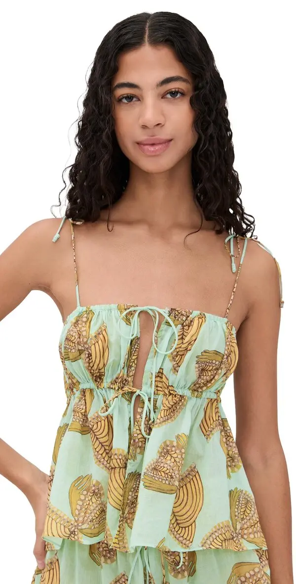 Ulla Johnson Tallulah Coverup Top - Water Blossoms