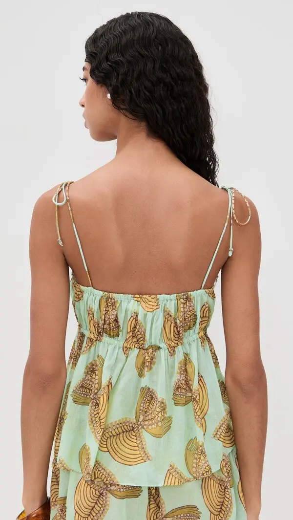 Ulla Johnson Tallulah Coverup Top - Water Blossoms