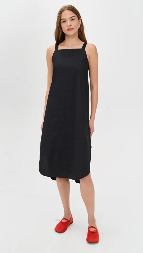 LEE MATHEWS Poplin Cami Midi Dress