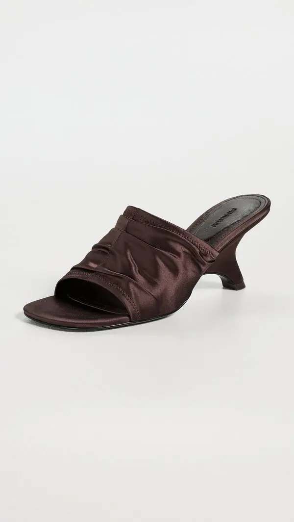 Simkhai Shadow Satin Wedge Mules