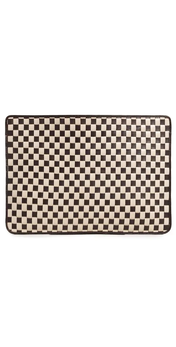 BEMBIEN Checkered Lia Laptop Case - Brown/cream Check