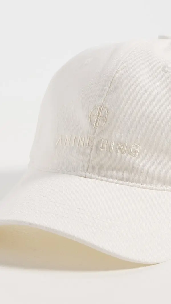ANINE BING Jeremy Baseball Cap - Ivory