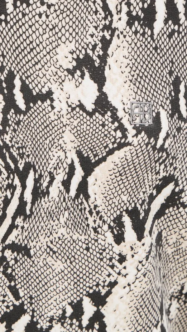 ANINE BING Miles Snakeskin Print Sweatshirt - Washed Python