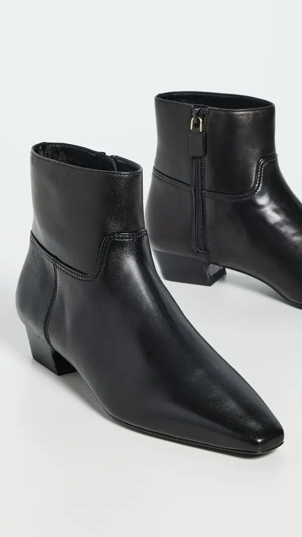 STUART WEITZMAN Stassi Zip Booties - Black