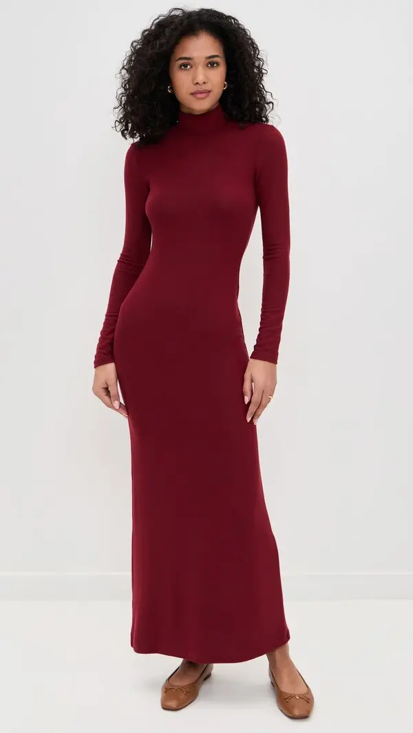 LESET Lauren Turtleneck Maxi Dress