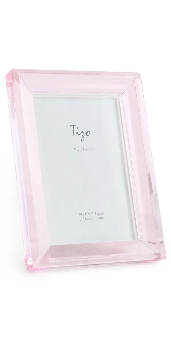 TIZO DESIGN Crystal Glass Picture Frame 4x6 - Pink