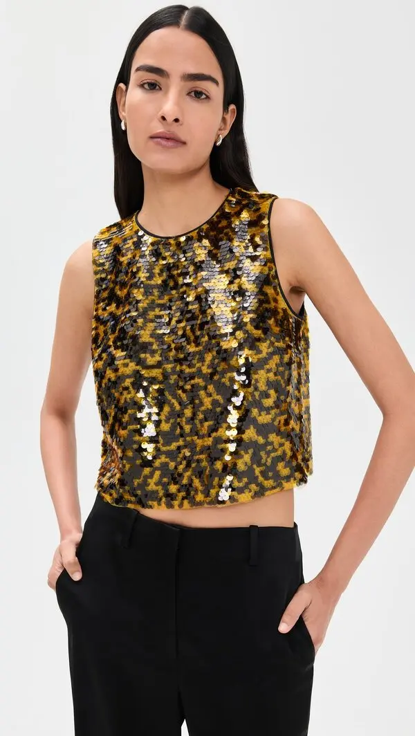 Staud Seraphina Sequin Top