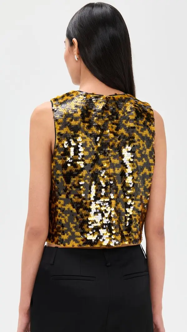Staud Seraphina Sequin Top