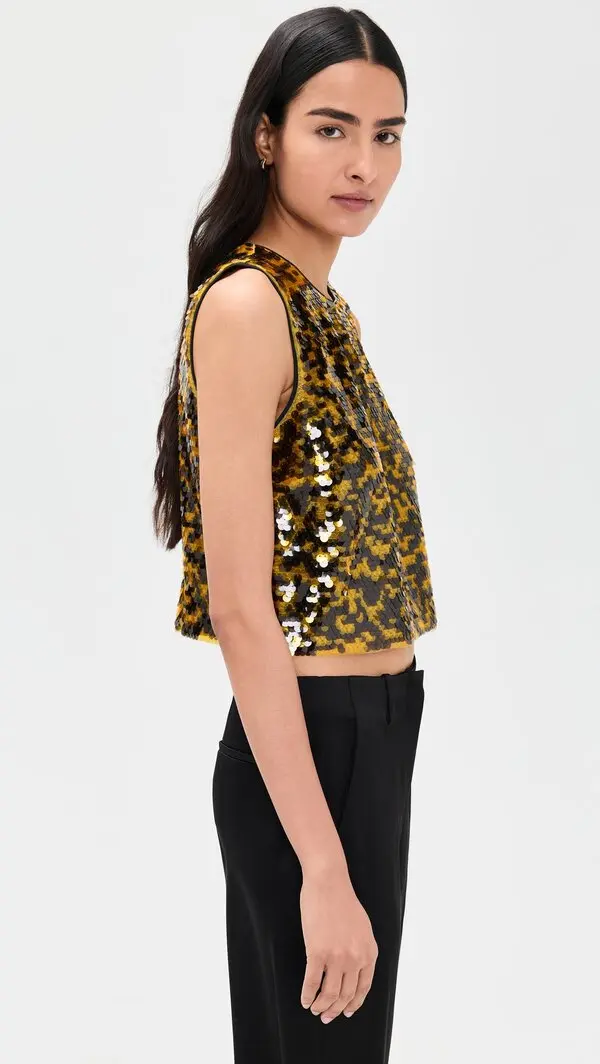 Staud Seraphina Sequin Top