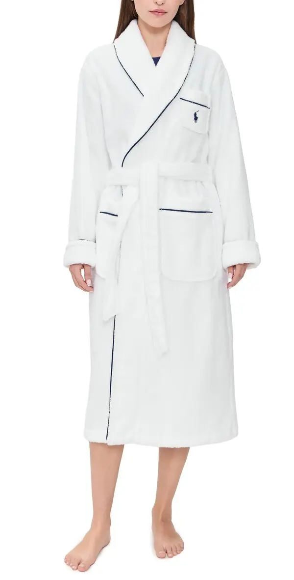 Polo Ralph Lauren Essentials Robe - White Cloud
