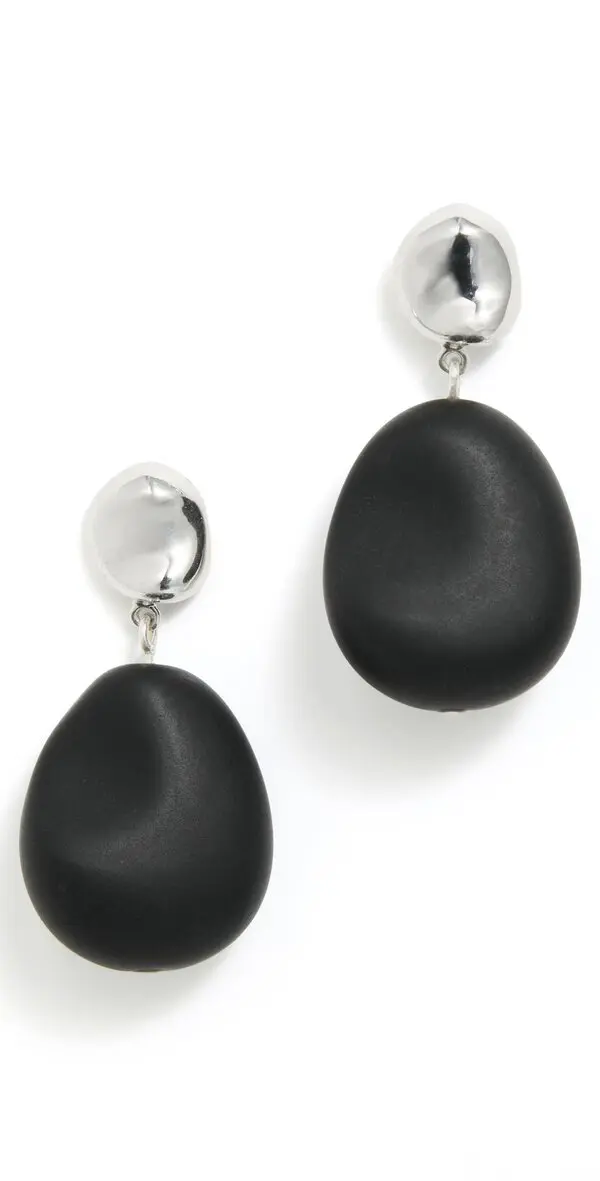 Agmes Ada Onyx Earrings - Sterling Silver/onyx