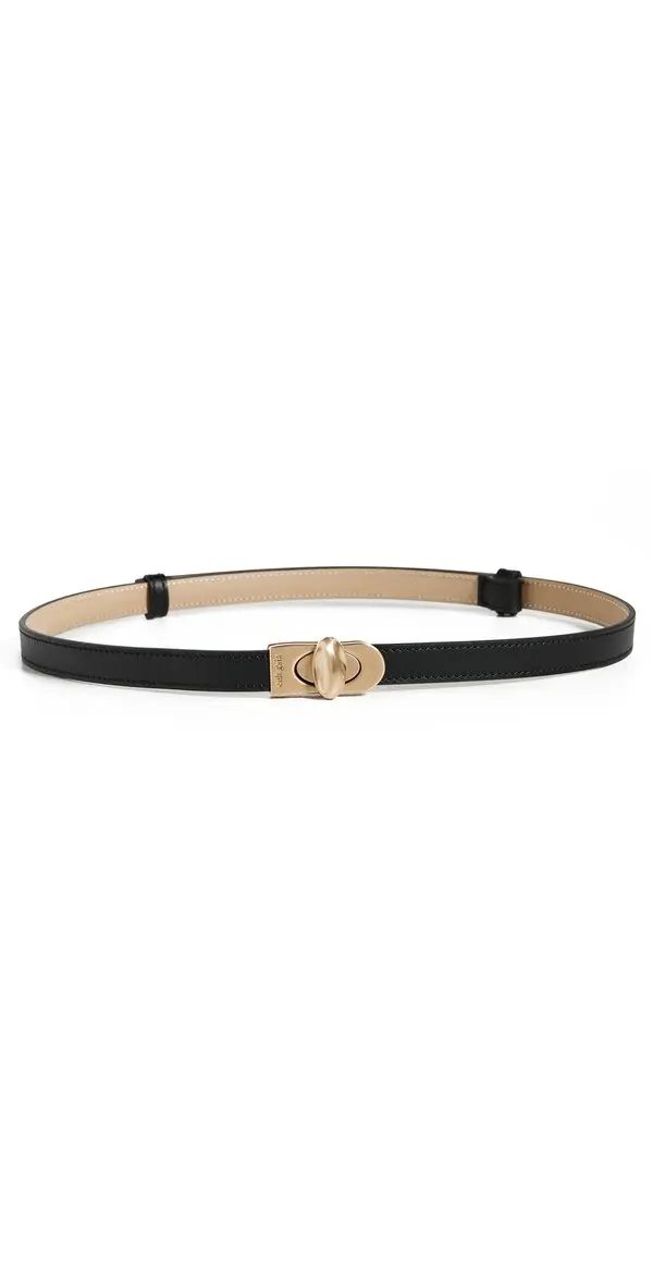 Cult Gaia Yasmin Leather Belt - Black