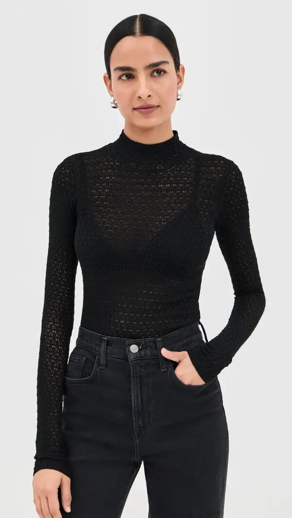 Sablyn Marlo Lace-like Fitted Tee